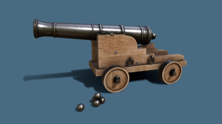17th-century-cannon 3D models - Sketchfab