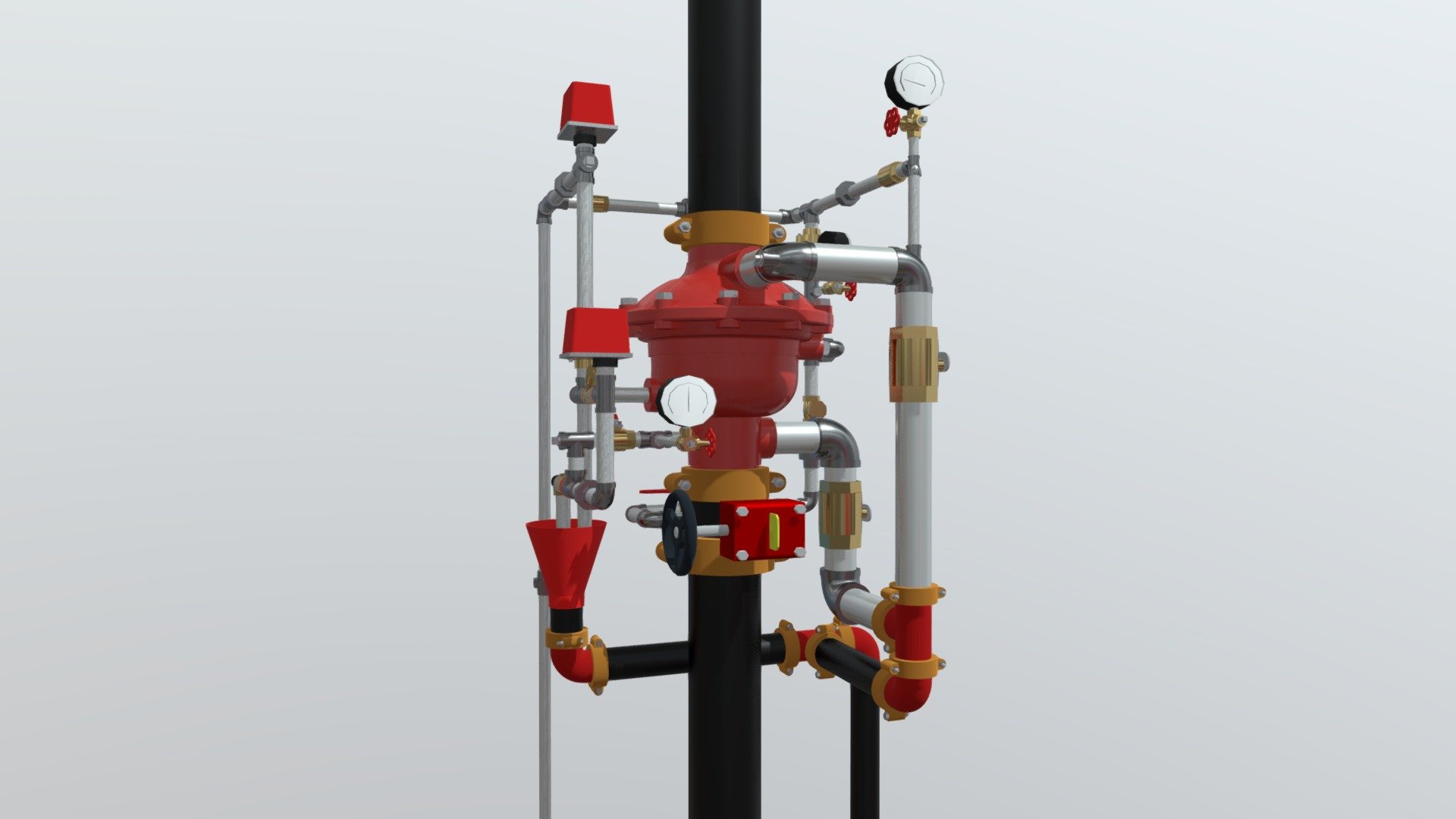 Dry Pipe Riser Assembly - 3D model by NFSA [3cbf2f3] - Sketchfab