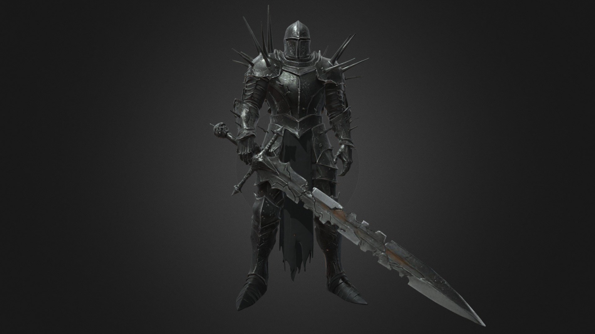 Spiked Black Knight | Warrior Gothic Armor - 3D model by Pigcraft ...