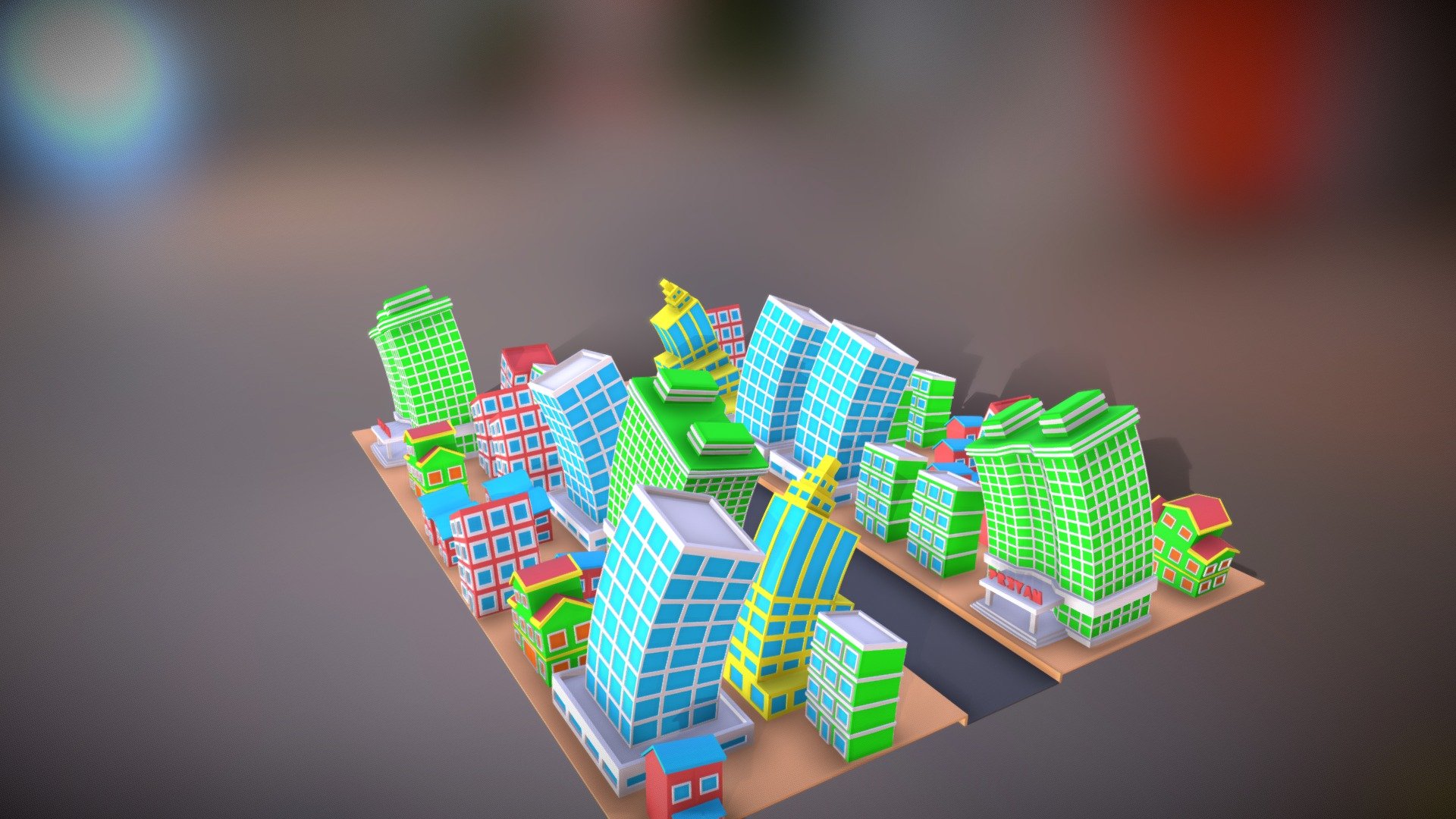 Stylised Cartoon Low poly buildings - Download Free 3D model by A.S.D ...