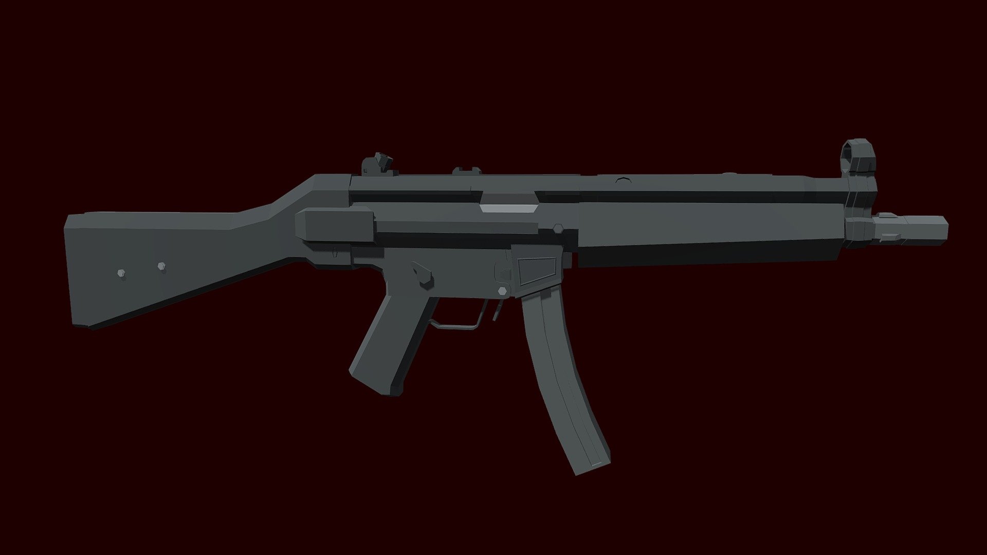 Low Poly MP5 - 3D model by BLACKACTIVITY [3cc9223] - Sketchfab