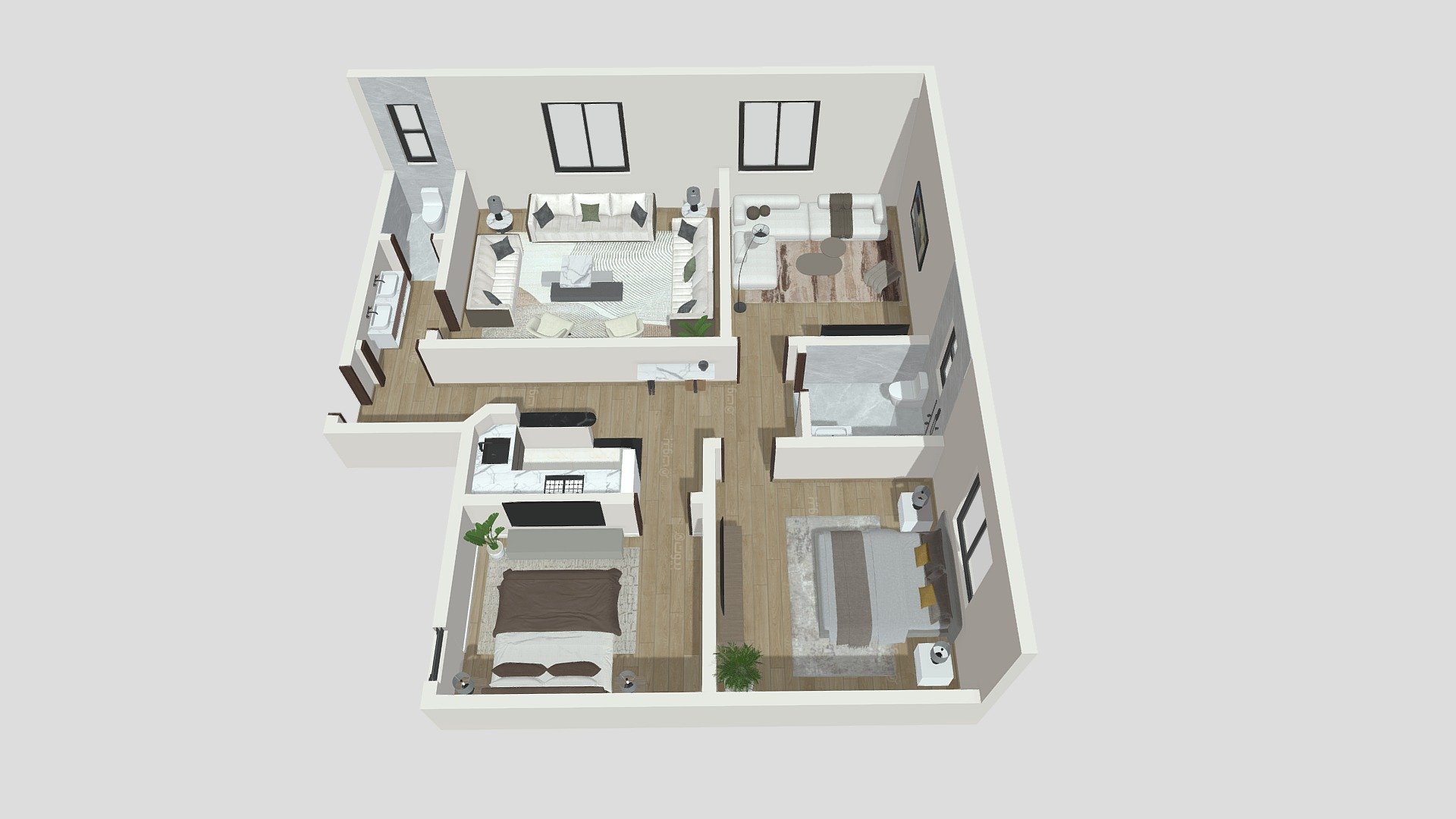 ALEET-12 _ G.F- APARTMENT # 01 - 3D model by Zameen.com [3ccd257 ...