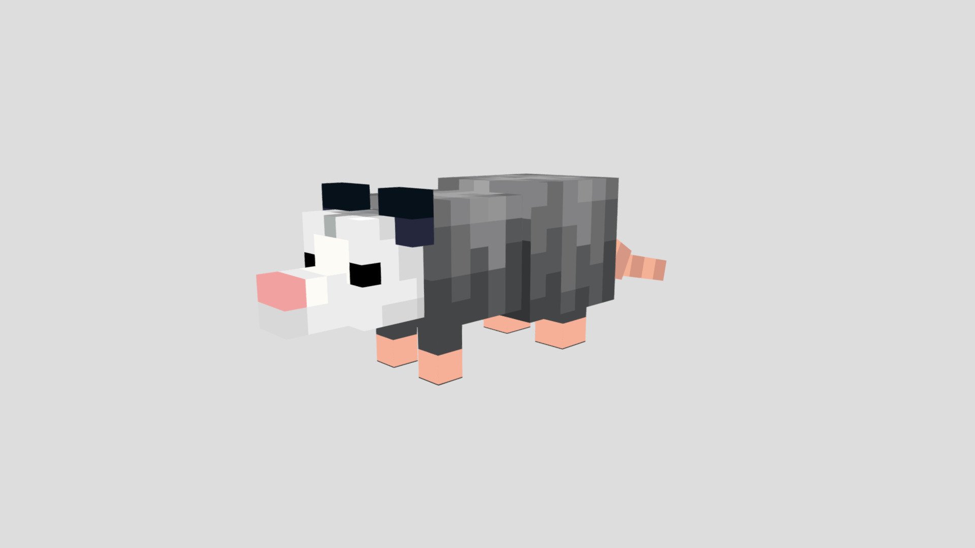 Minecraft Opossum - 3D model by Path (@Pathkatt) [3cceb5f] - Sketchfab