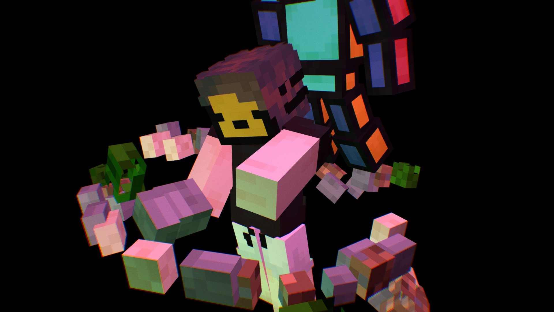 Quarce Pixel - back gravity - 3D model by Agaast [3ccf20a] - Sketchfab