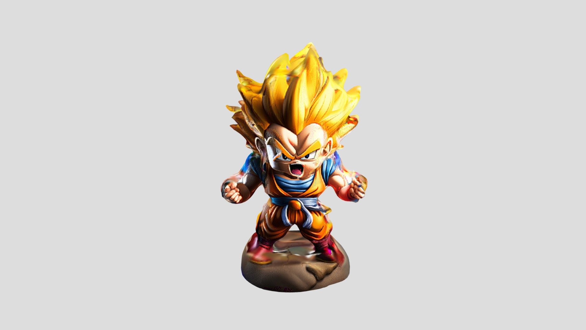 Angry Super Saiyan Goku figurine A small figu - Download Free 3D model ...