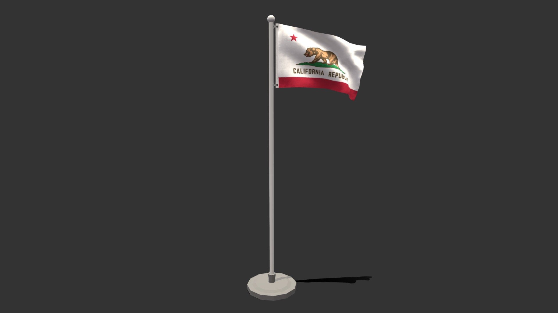 Low Poly Seamless Animated California State Flag - Buy Royalty Free 3D ...