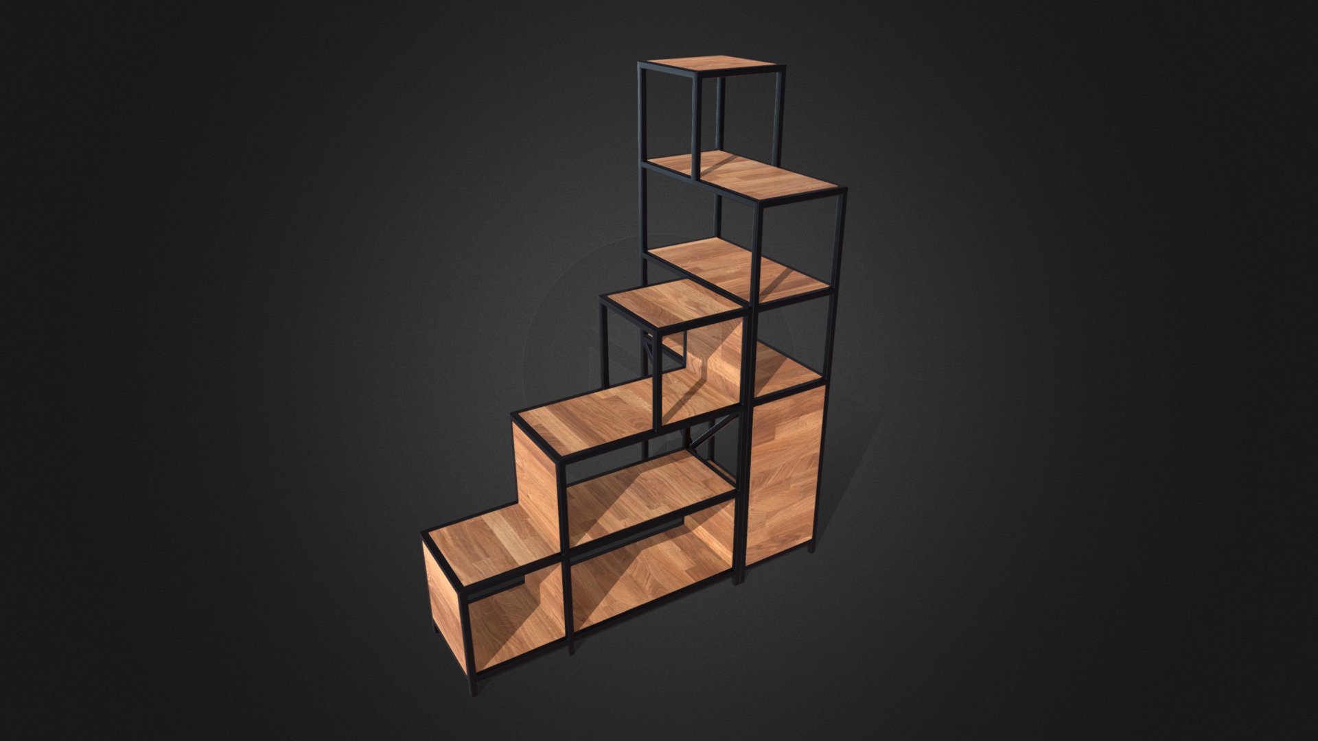 Stair Shelf - Download Free 3D model by BlackCube (@blackcube4 ...