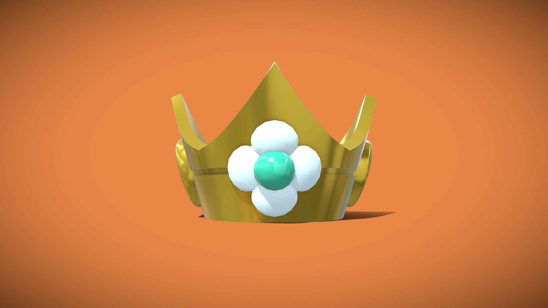 Princess Daisy Crown (Super Mario Bros) - Buy Royalty Free 3D model by ...