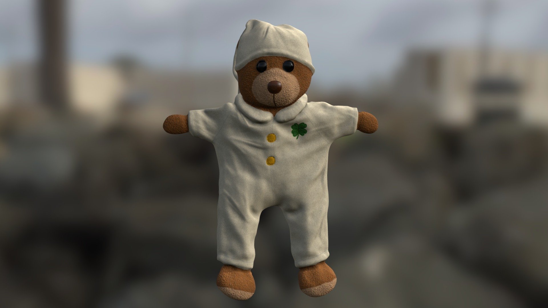 Childhood Teddy Bear T-Pose - Download Free 3D model by fedemura ...
