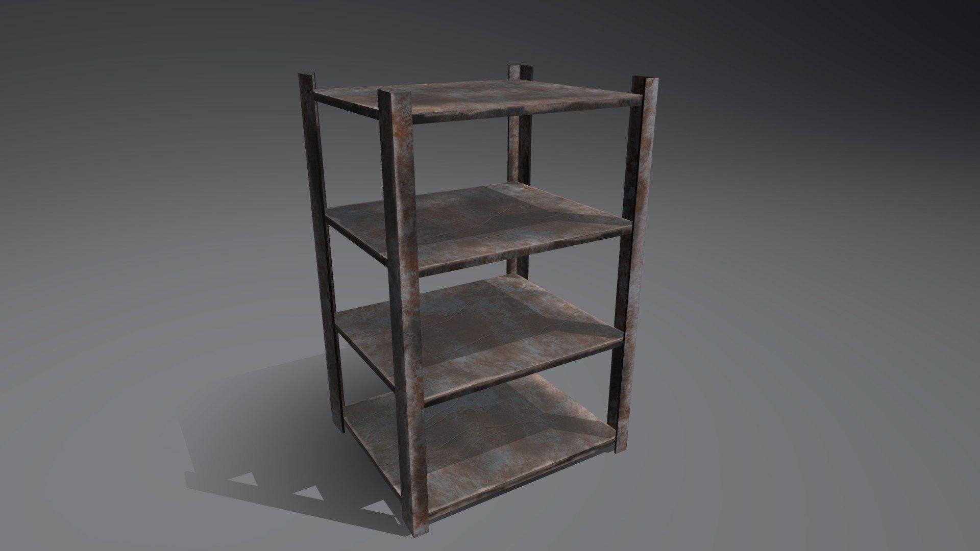 Old Rusty Shelving Unit - Download Free 3D model by jimbogies [3ce07d0 ...