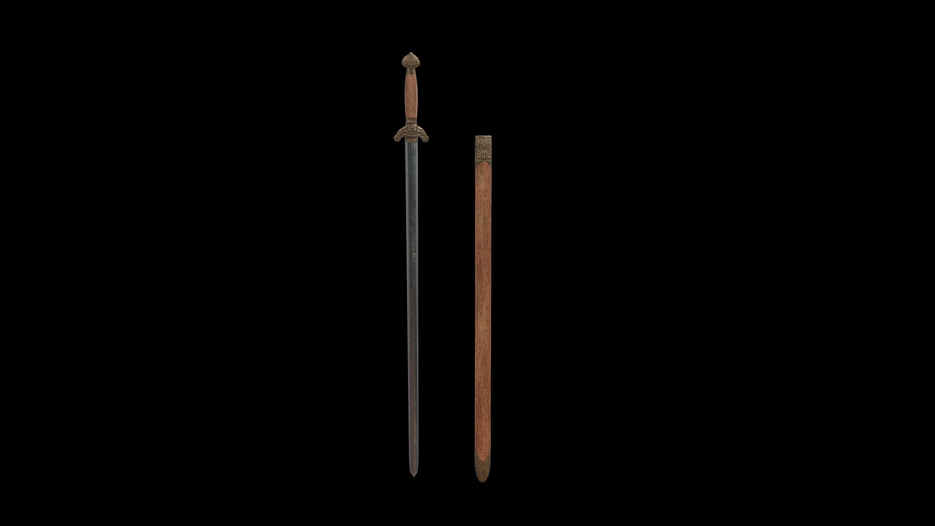 a Chinese sword - 3D model by Asashino (@gaoran0623) [3ce3a2b] - Sketchfab