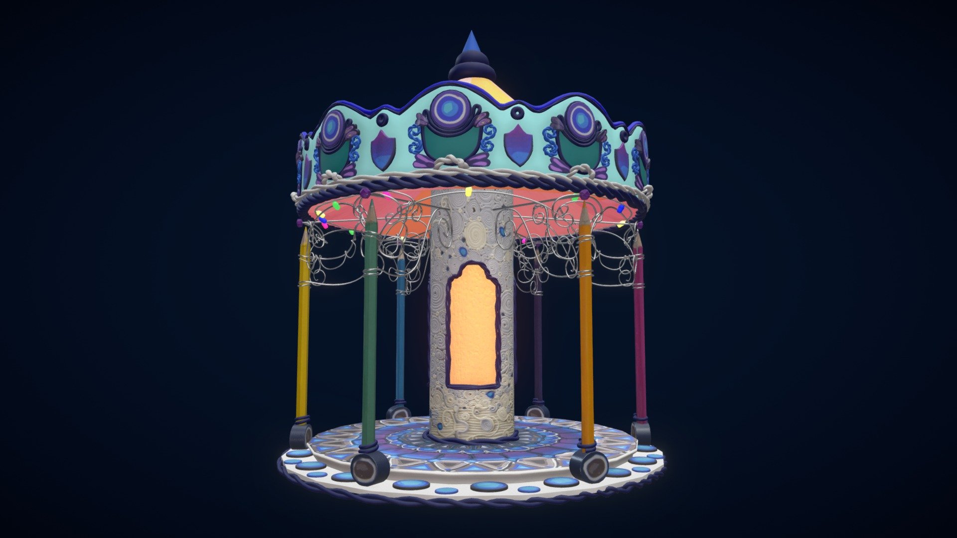 Carousel - 3D model by EliPetkova [3ce5406] - Sketchfab