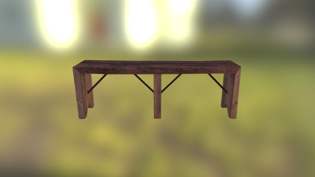 church bench - 3D model by Studio KTB (@chazz) [3ce5884] - Sketchfab