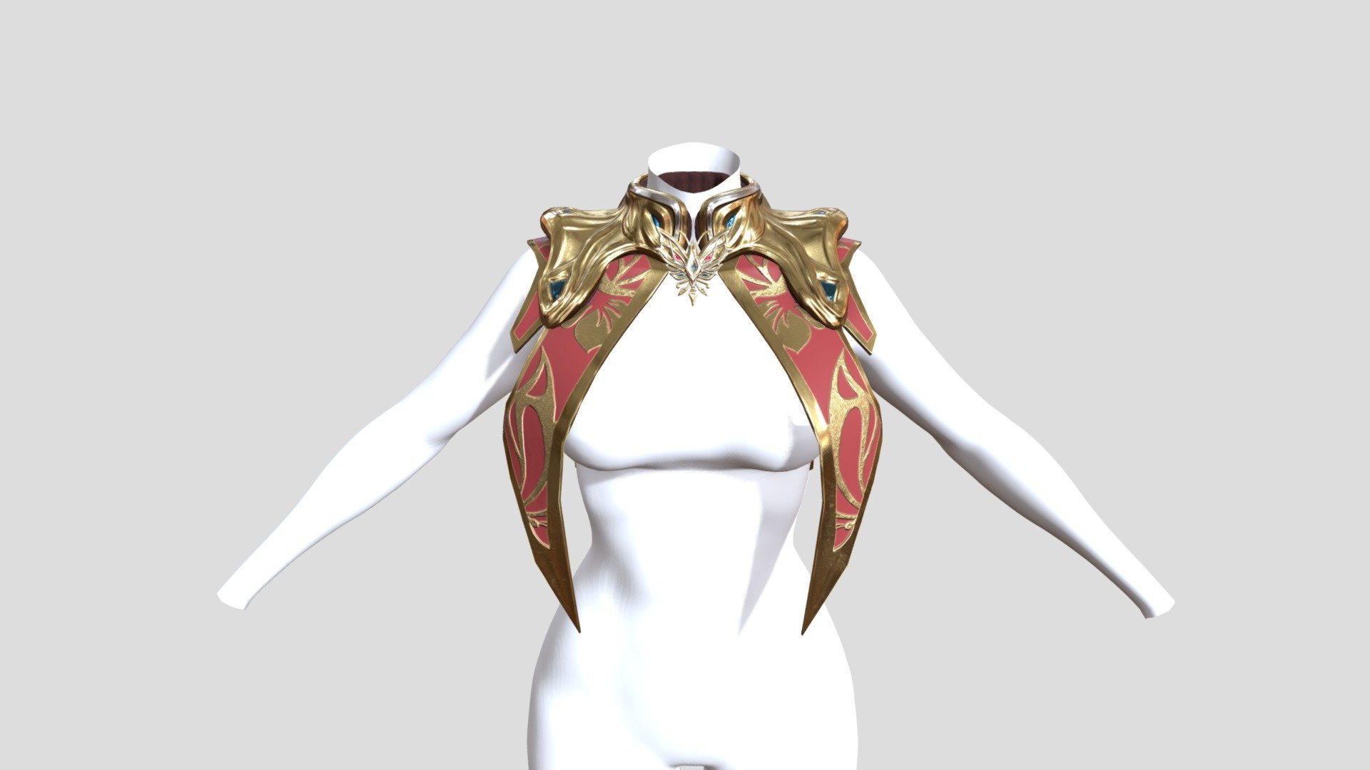 Avatall Eve Elebrith Golden Neck Armor - Buy Royalty Free 3D model by ...