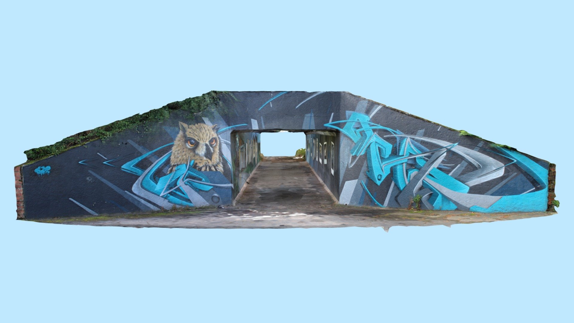 Glenrothes Underpass, Graffiti art by Paco Graff - 3D model by Daniel ...