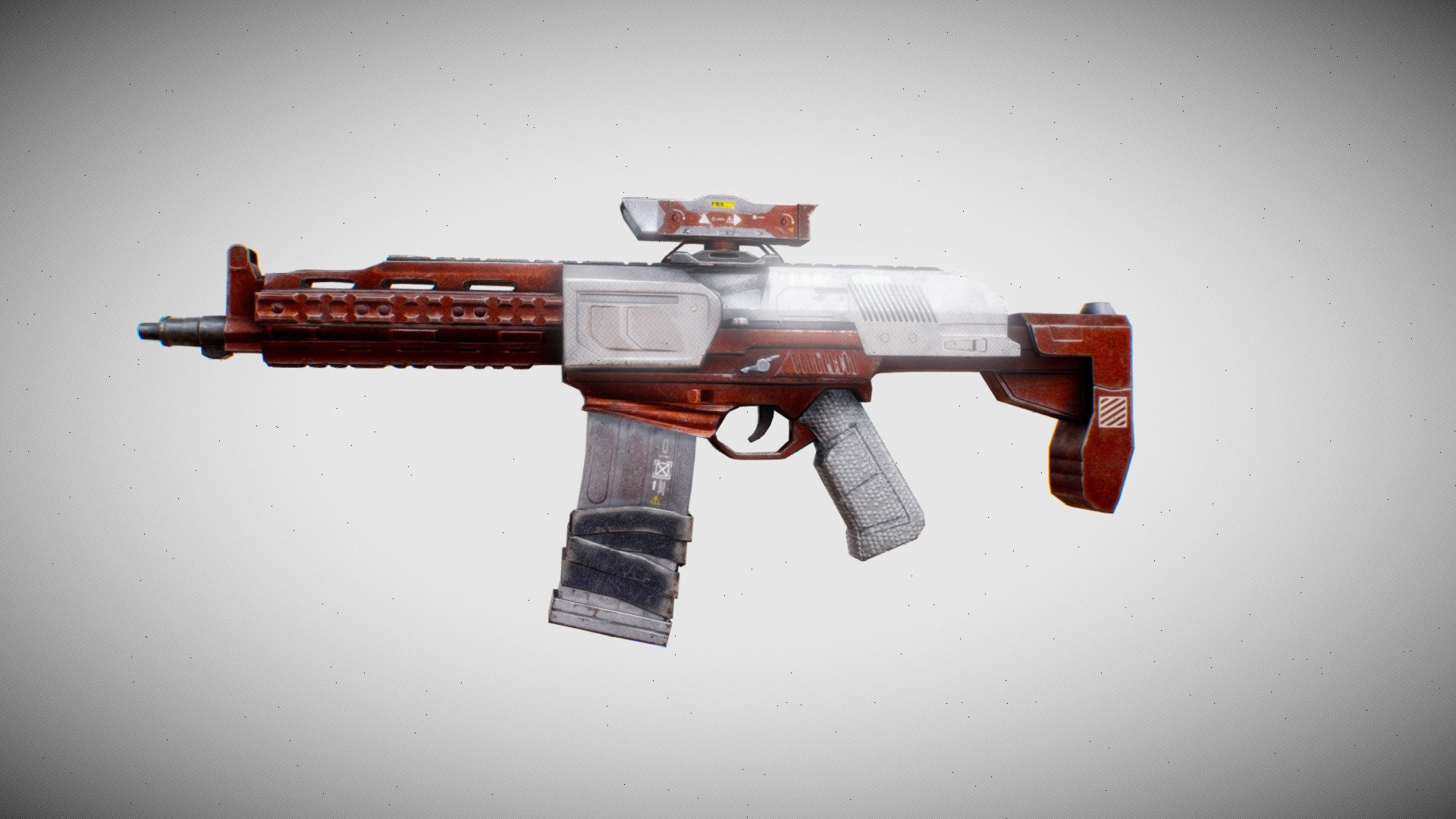 Cyberpunk gun gameready - Download Free 3D model by petya-petyavich ...