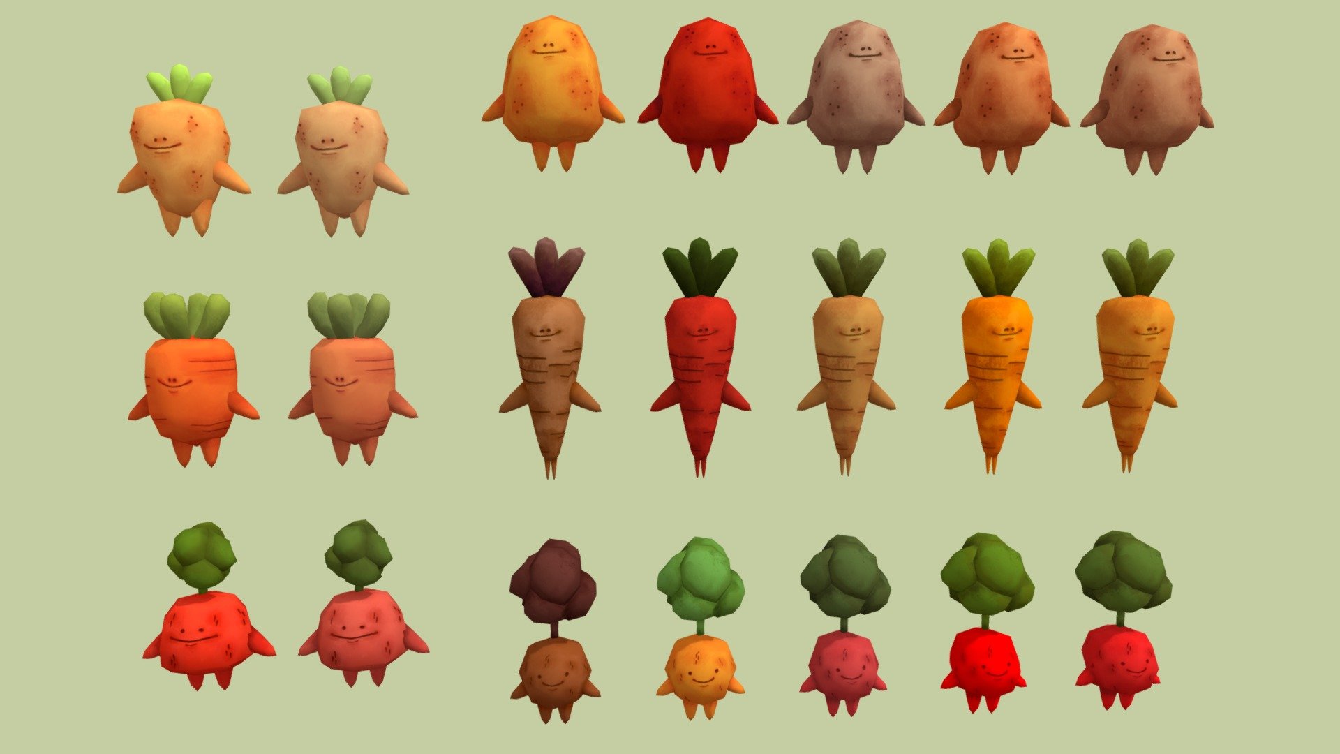All Vegetable Models - 3D model by aaleaf_aart [3cf6b21] - Sketchfab