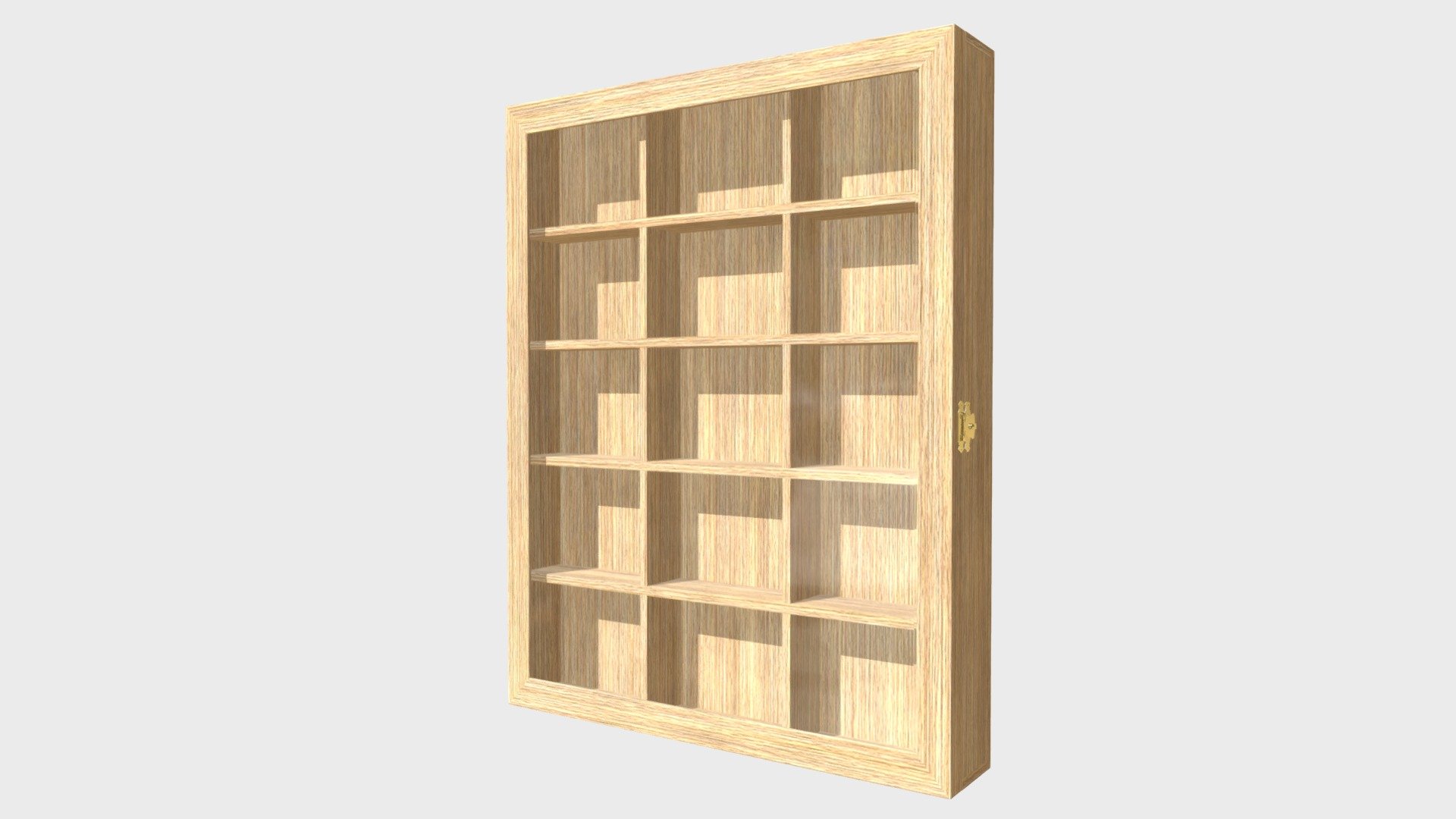 Wall mounted wooden showcase 3 - Buy Royalty Free 3D model by ...