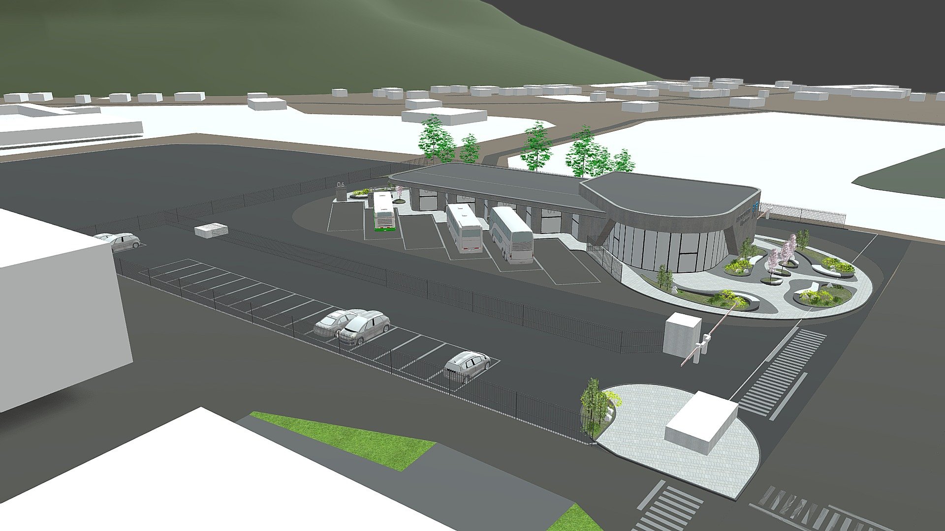 Bus_Station - 3D model by james199504 [3cf85b7] - Sketchfab