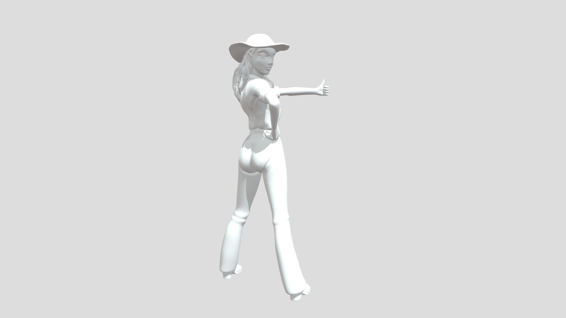Cowgirl Pose - Standing - Thumbs Up.stl - 3D model by Kadavy Labs ...