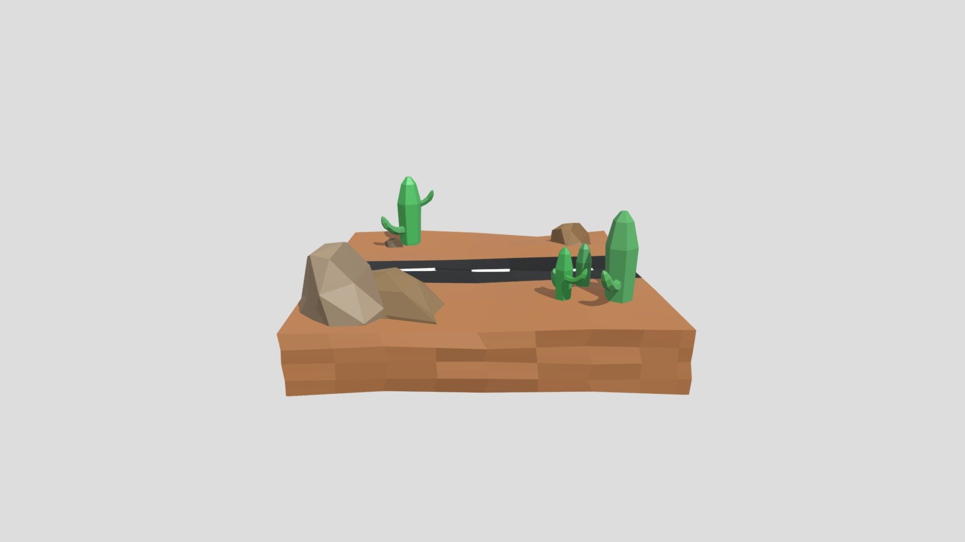 Low poly dessert platform - 3D model by sibren [3cfd421] - Sketchfab