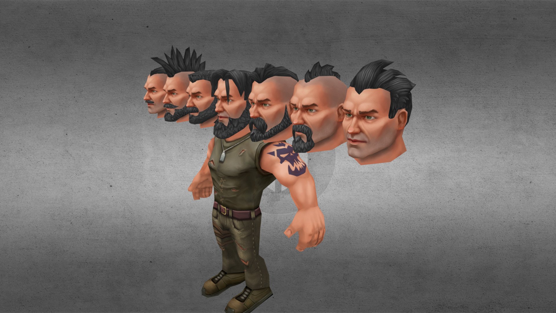 M Hair 08 - 3D model by CC (@ccsf) [3cfd76c] - Sketchfab