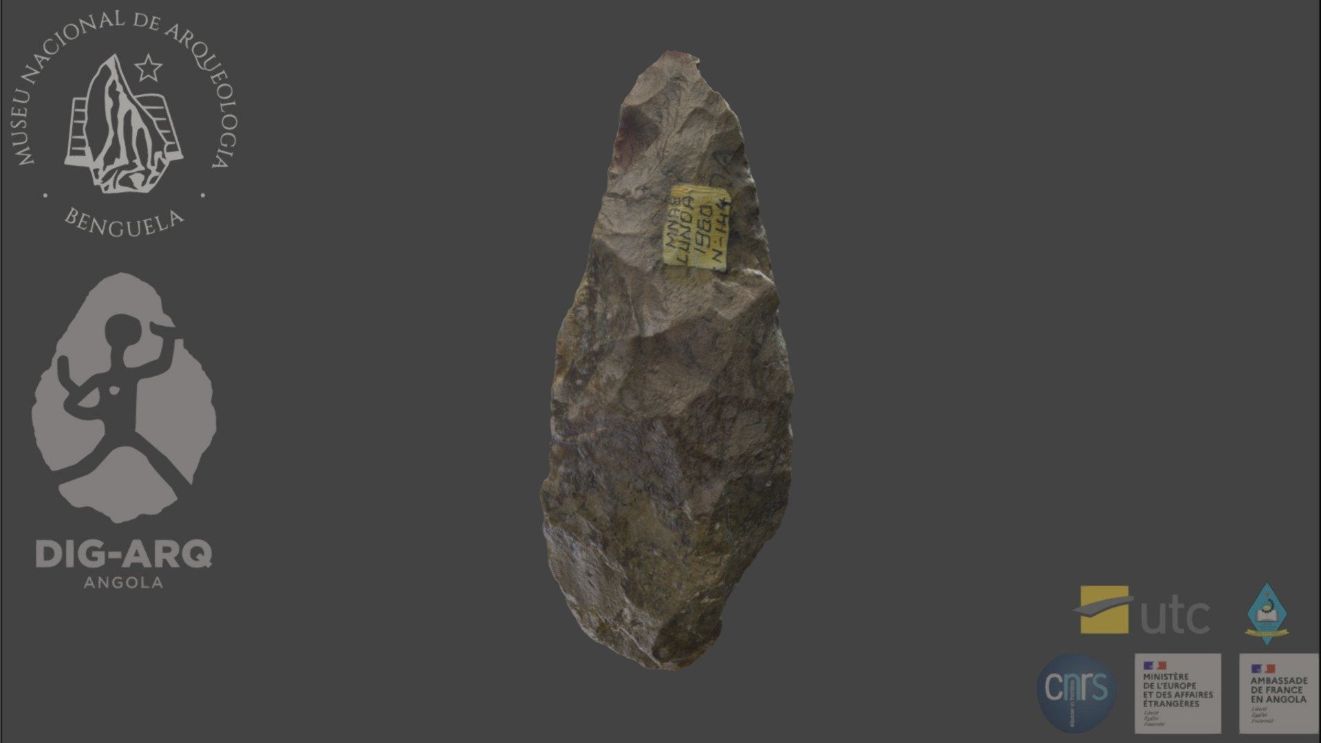 Ponta bifacial, Lunda-Norte, Angola - 3D model by Museu Nacional de Arqueologia de Benguela ...