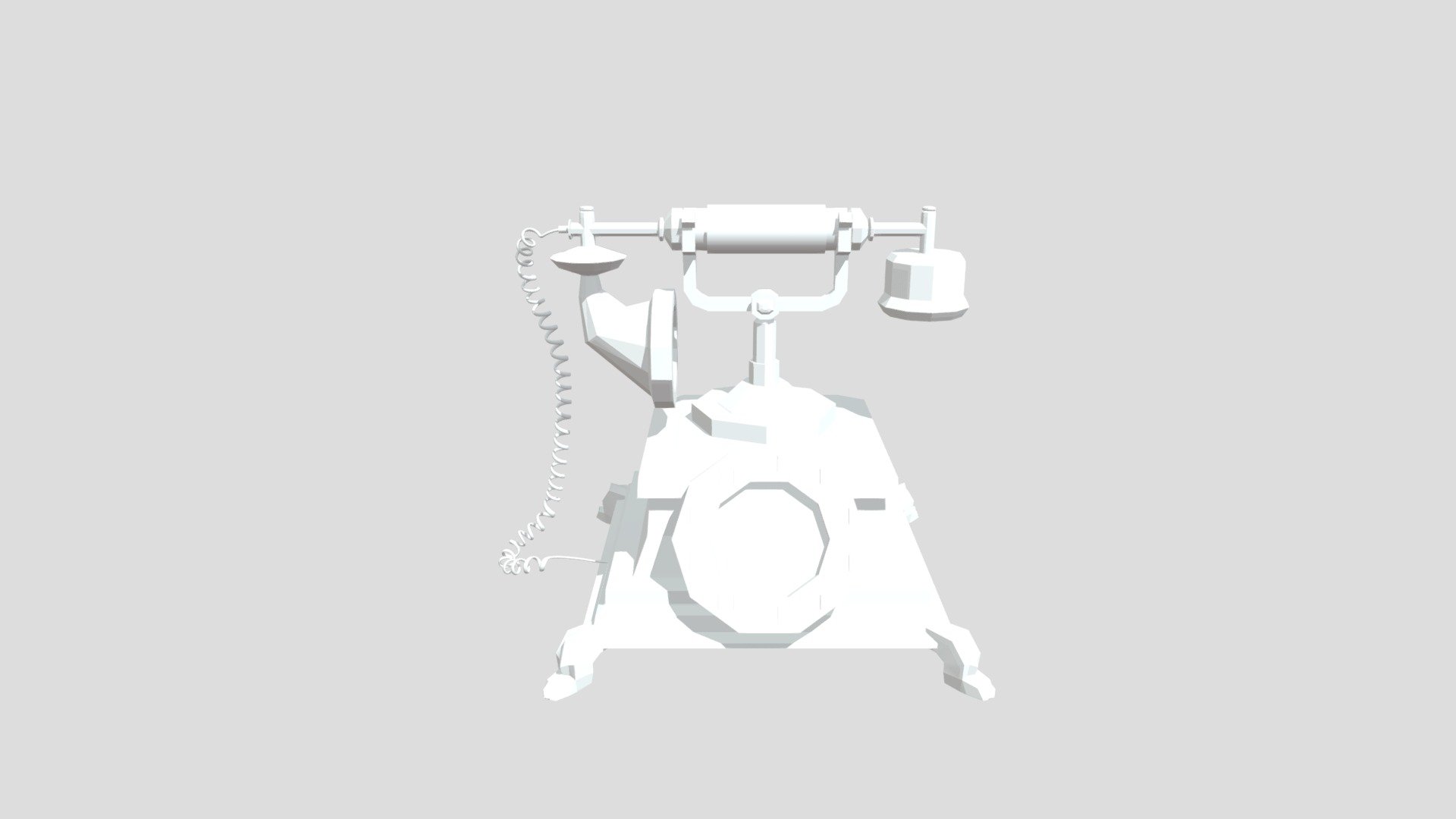 Antique Phone 2 (Low Poly) - Download Free 3D model by Harrison Snatt ...