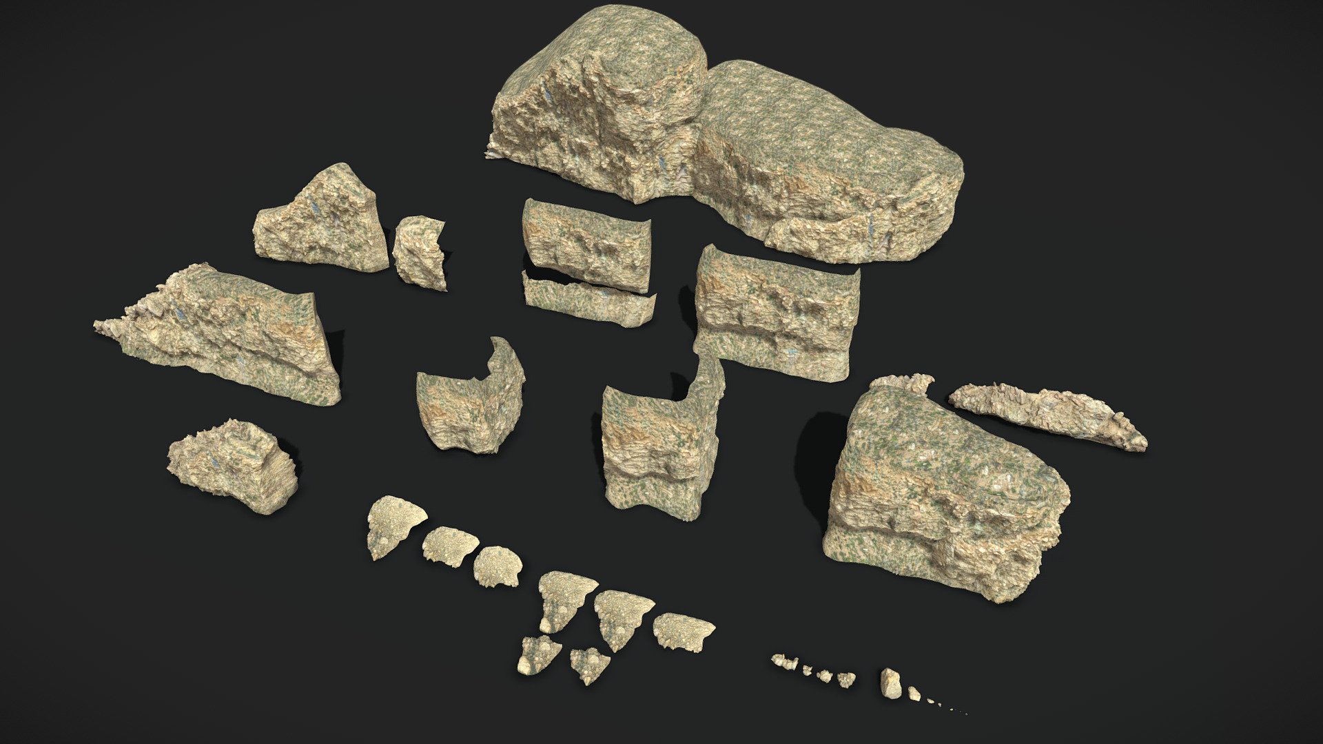 Big Arid Cliff Rock Wall Modules - Buy Royalty Free 3D model by Pers ...