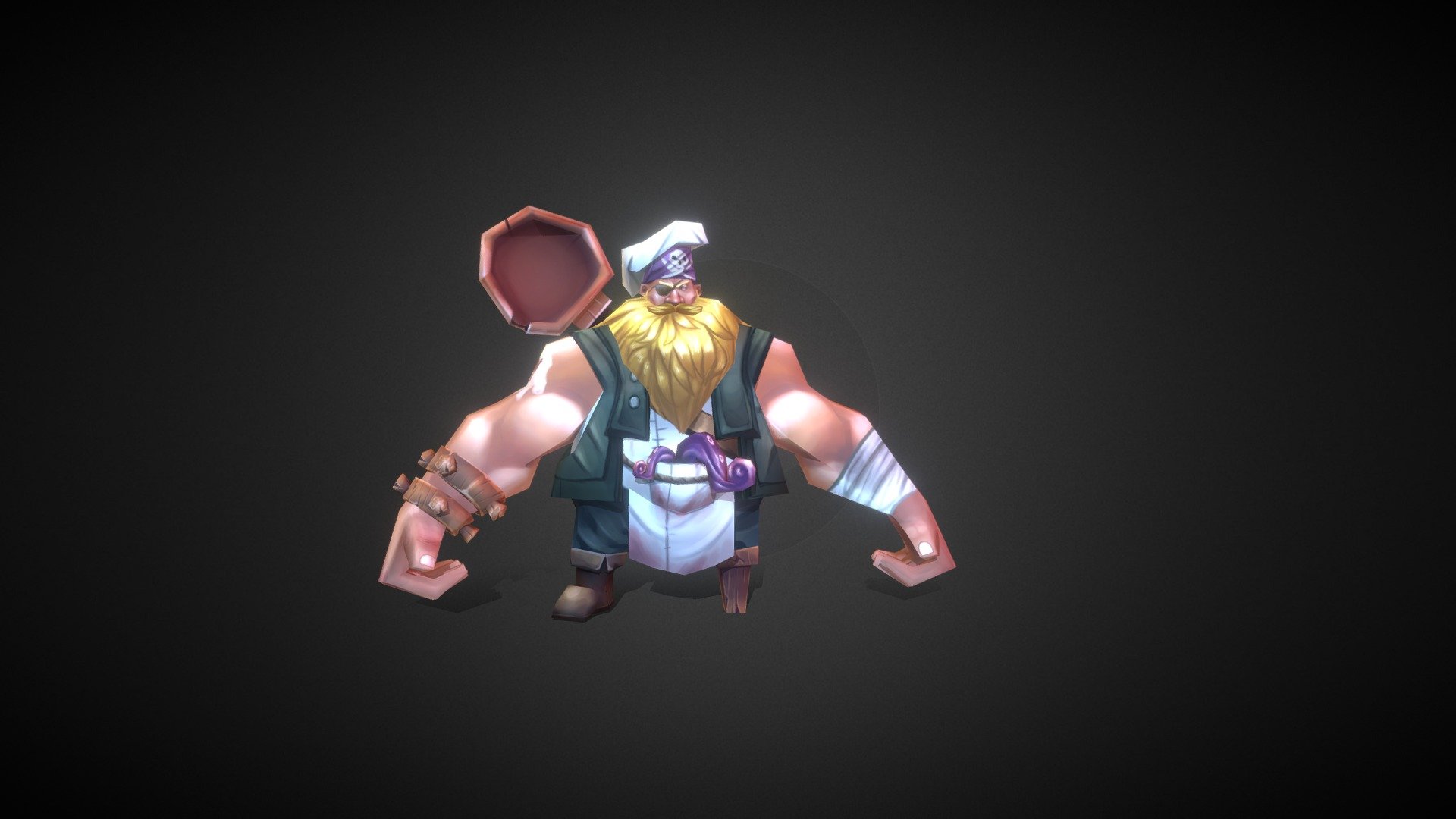 Chef pirate - 3D model by minhnguyen2k [3d09564] - Sketchfab