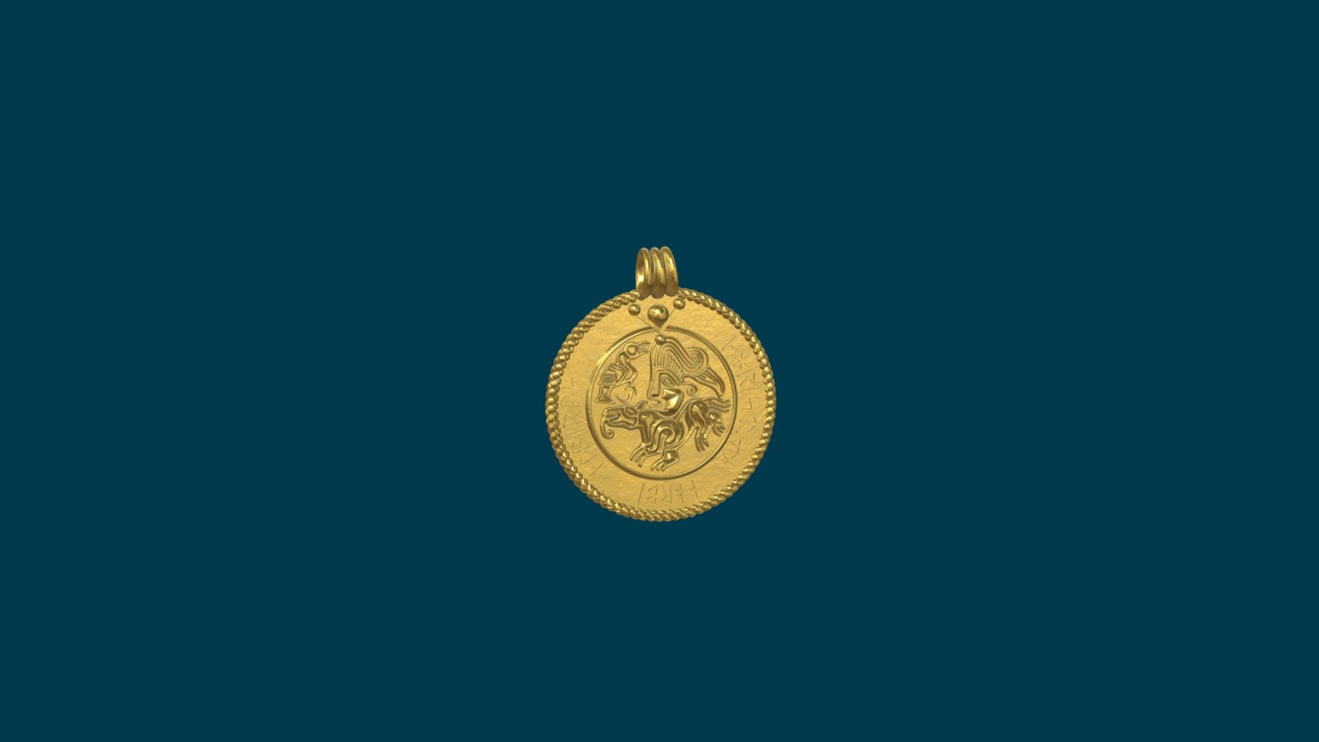 C-bracteate based on the Vadstena Bracteate - 3D model by Ravengaard ...