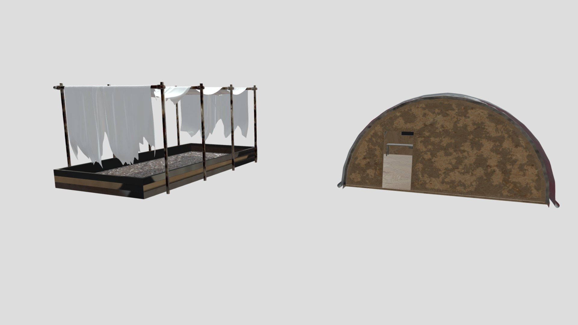 Post- apocalyptic shack and garden - Download Free 3D model by A9908244 ...