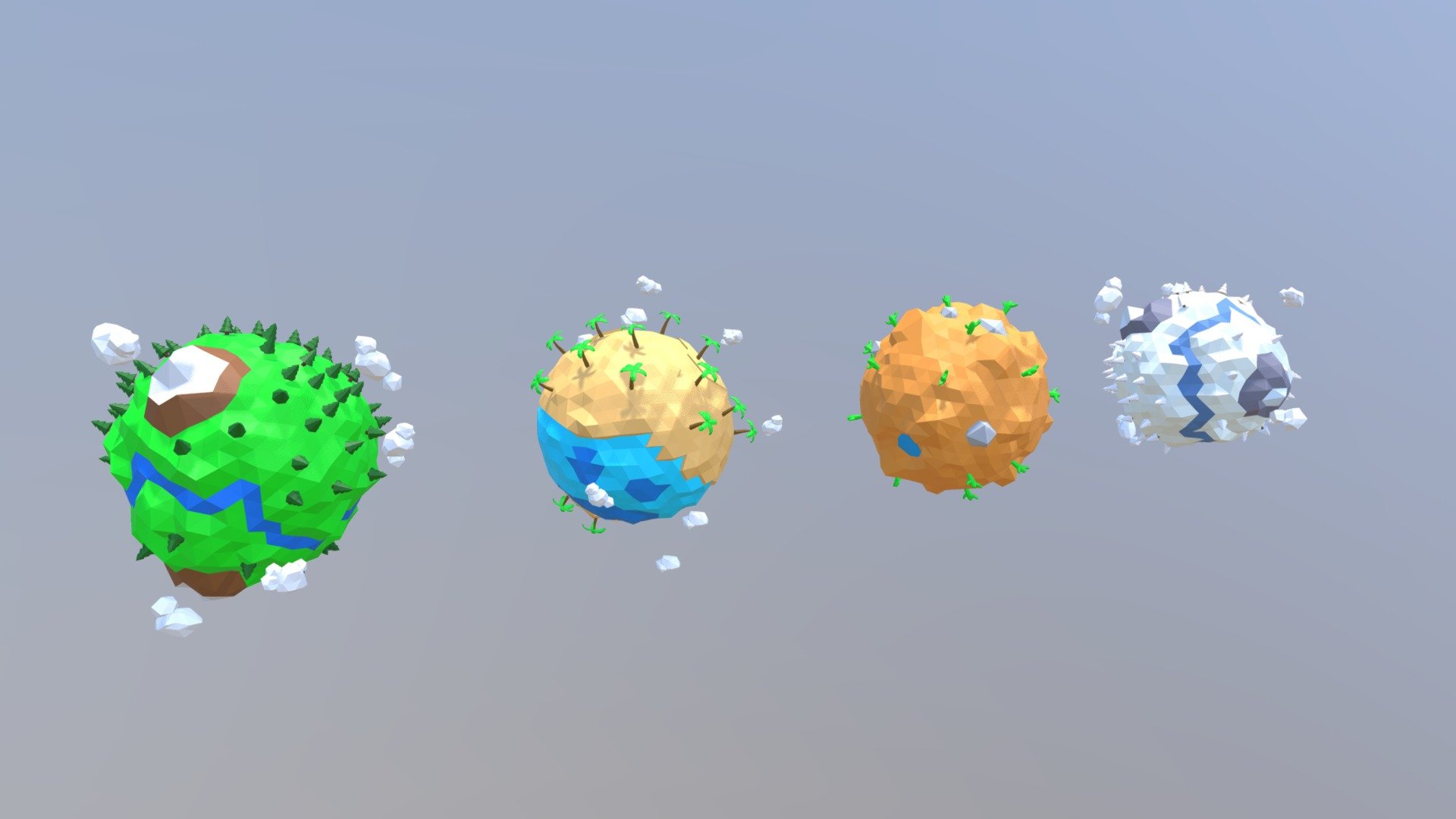 Lowpoly Planet Pack - 3D model by Seetio_ [3d175cd] - Sketchfab