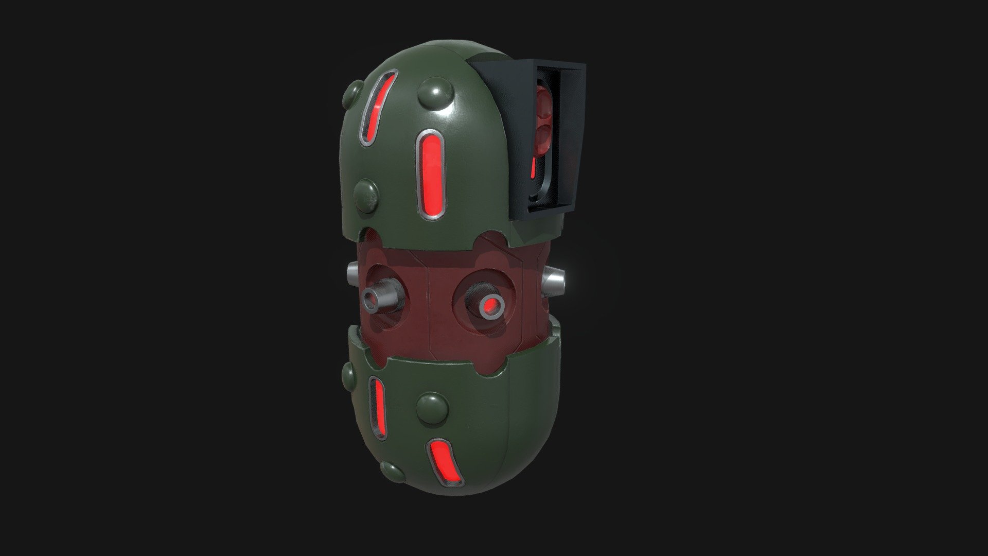 Scifi Grenade - Frag - 3D model by Alvara [3d1b911] - Sketchfab