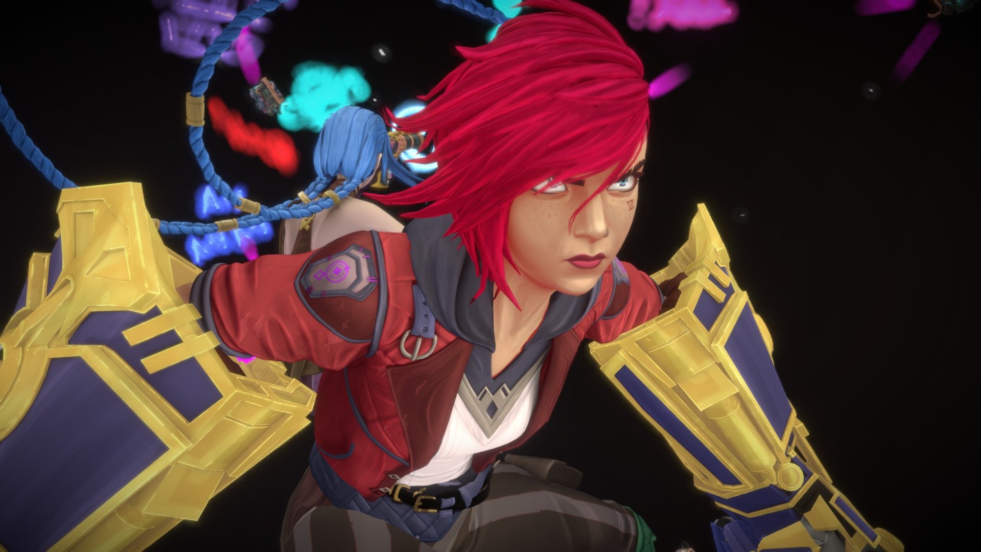 Vi and Jinx from Arcane - Handpaint diorama - Download Free 3D model by ...
