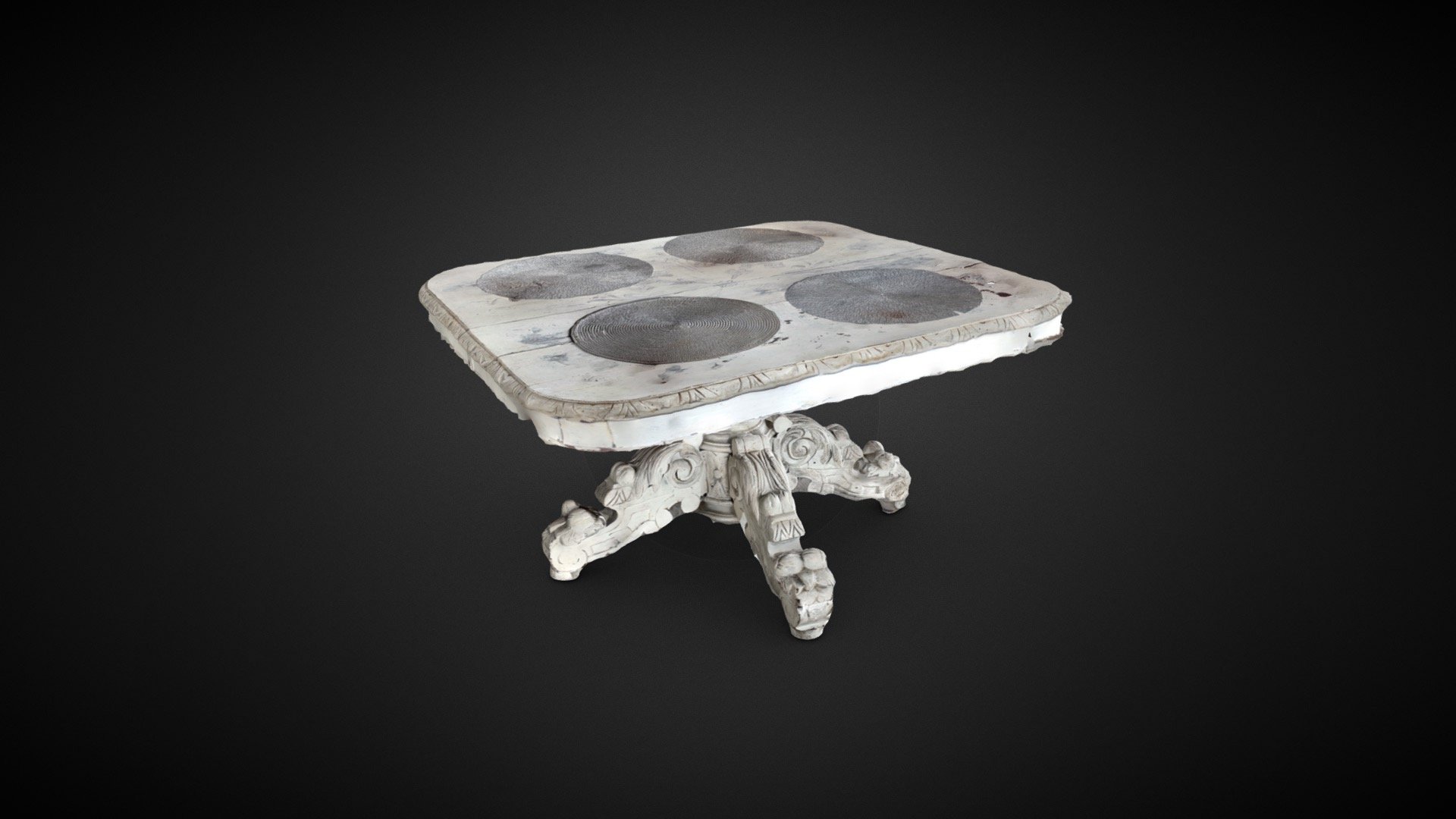 Ornate Refurbished Polish Table - Buy Royalty Free 3D model by ...