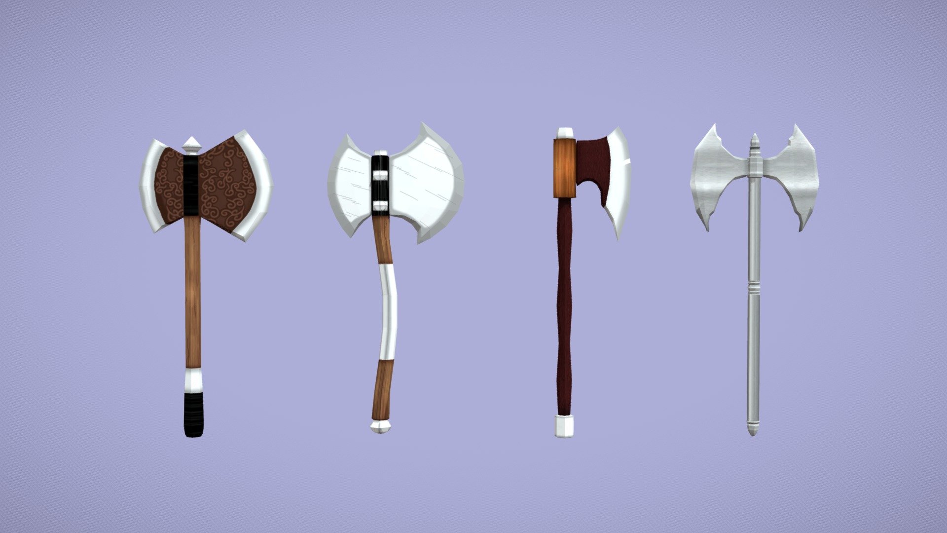 Axes 001 to 004 _ low polygon - Buy Royalty Free 3D model by LU3dSimple ...