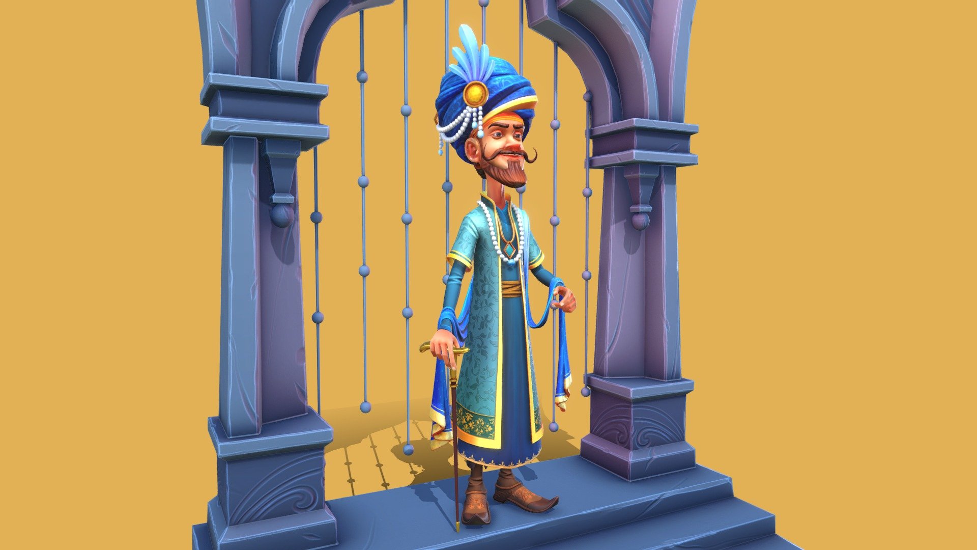 Cartoony Character - Indian Prince - 3D model by JuegoStudio [3d21f74 ...