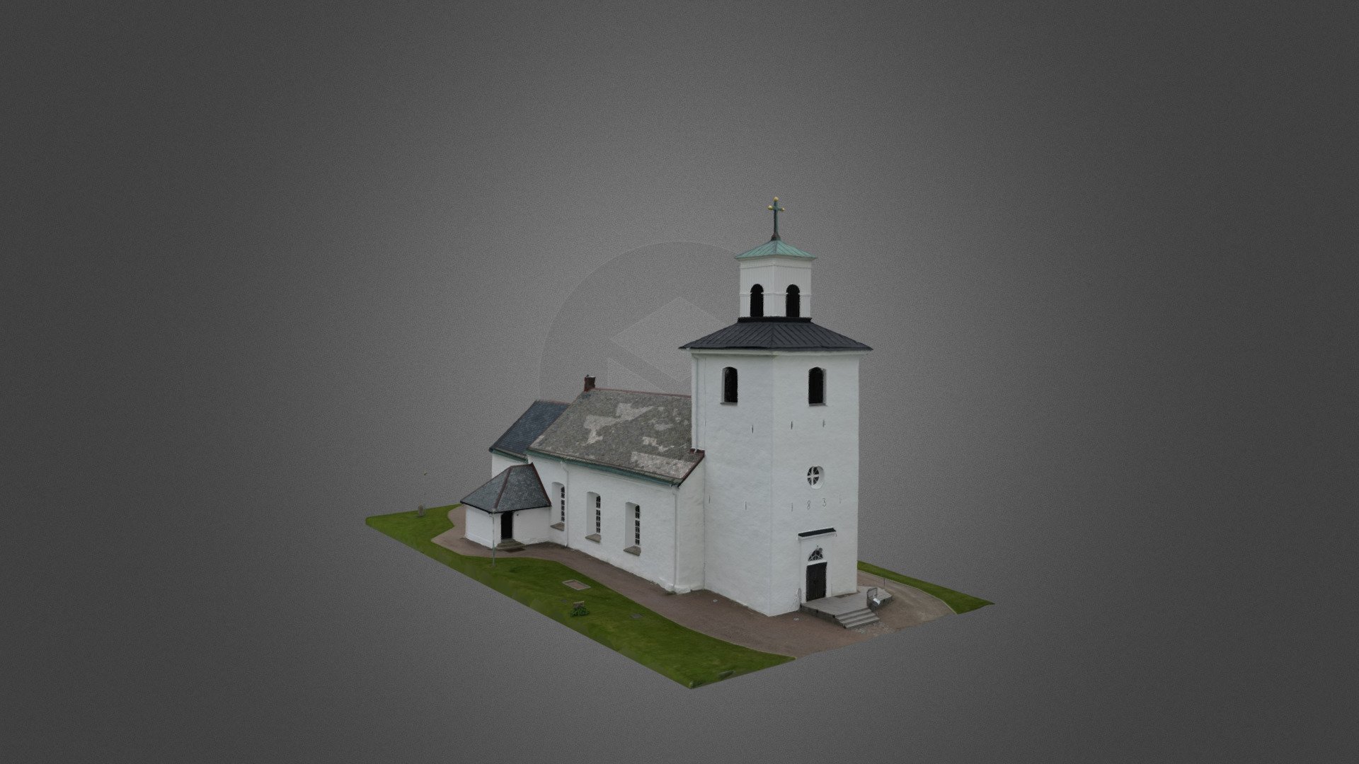 Old church in Kvibille, Halmstads kommun, Sweden - Buy Royalty Free 3D ...