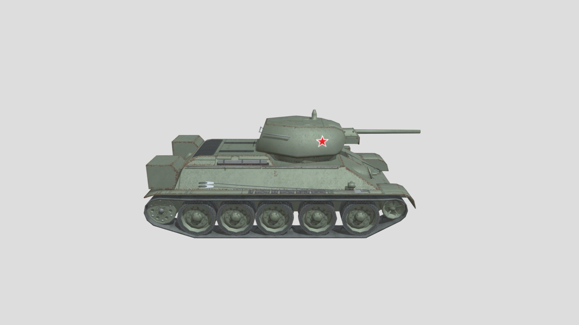 Tanque T-34 - 3D model by El Misterioso (@moises.sabalete) [3d2b4e7 ...