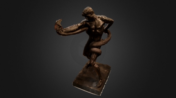 An Athlete Wrestling with a Python - Download Free 3D model by light ...
