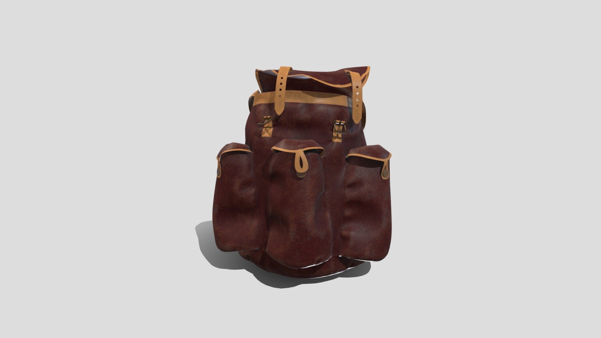 Leather Backpack - 3D model by mary_moroz [3d2c4a3] - Sketchfab