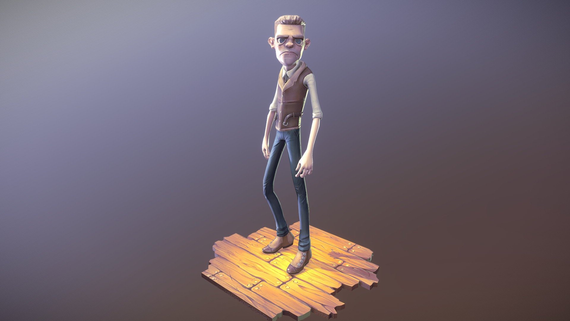 Western cardsharp character - Download Free 3D model by Antti_L ...