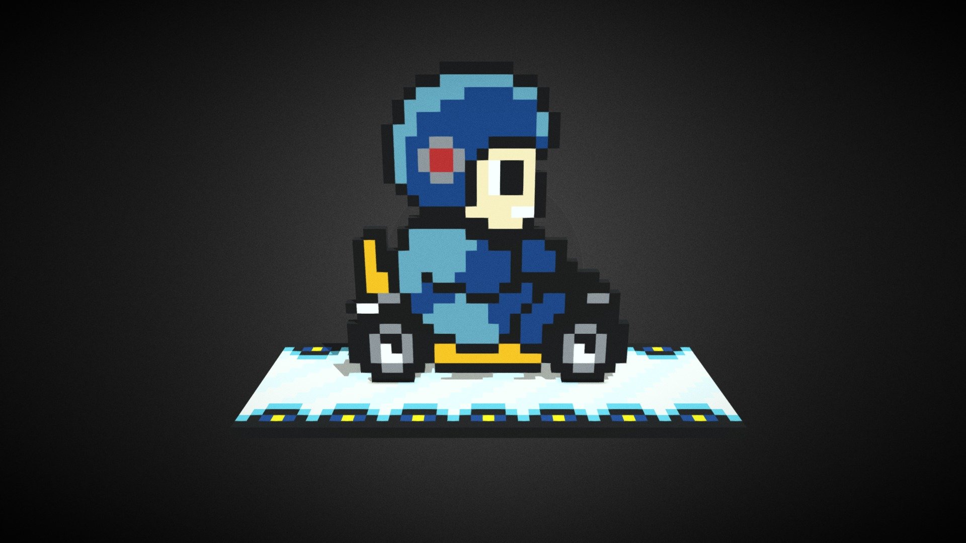 SMK031 - Super Pixel Kart Megaman - Buy Royalty Free 3D model by Código ...