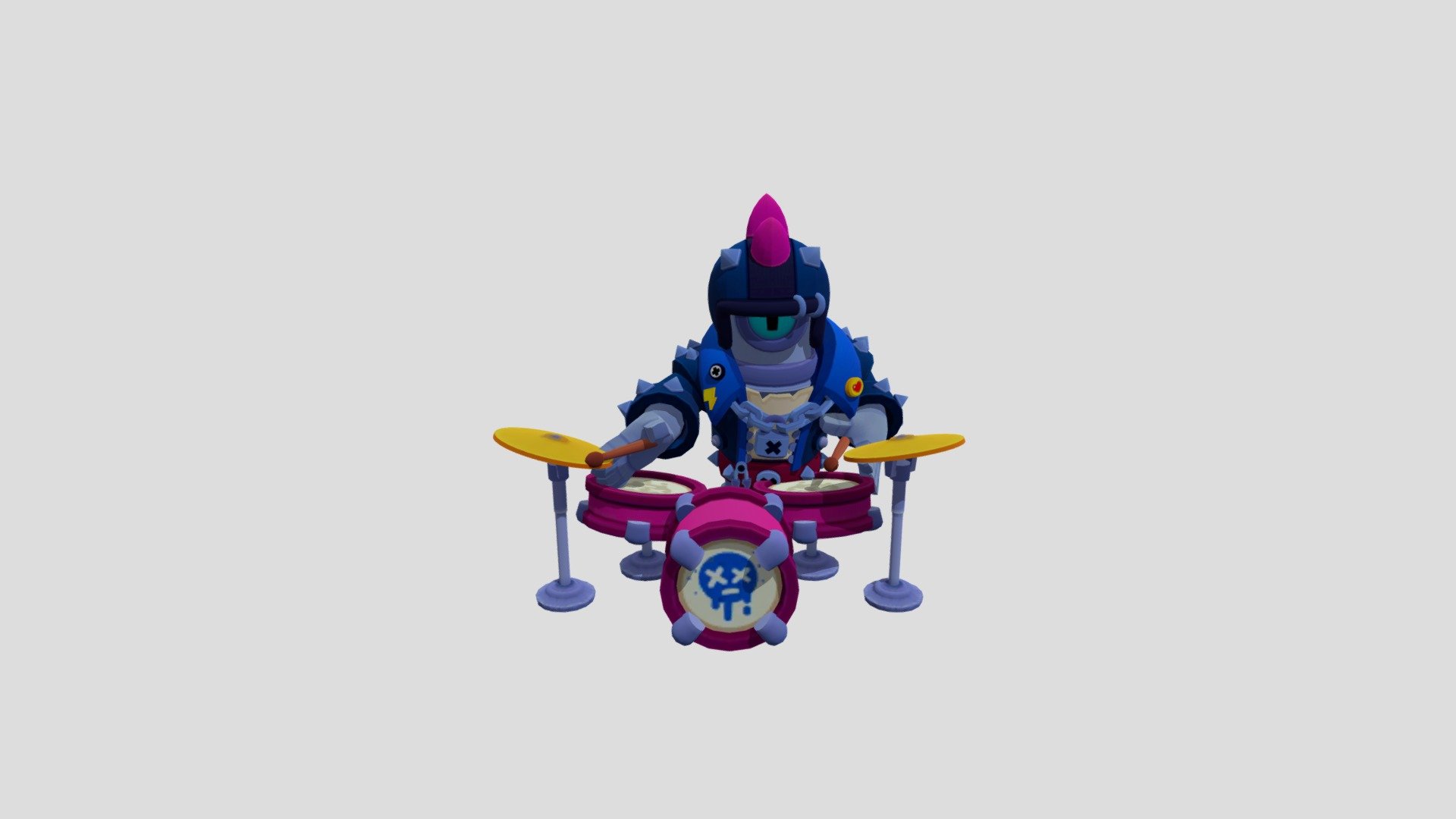 Stu Punk With Drums With Animations - Download Free 3D model by ...