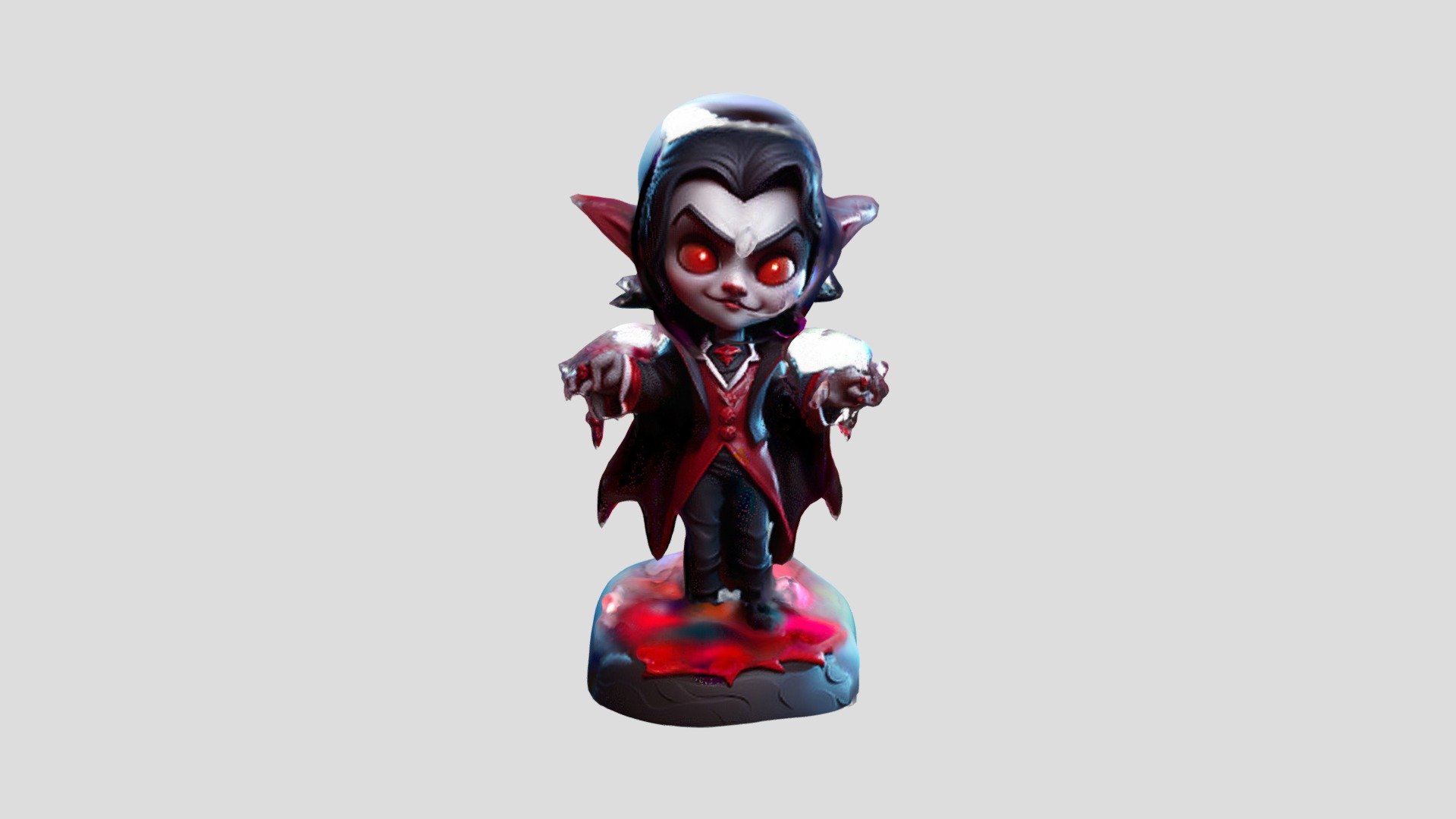 Vampire figurine with bloody hands on black bac - Download Free 3D ...