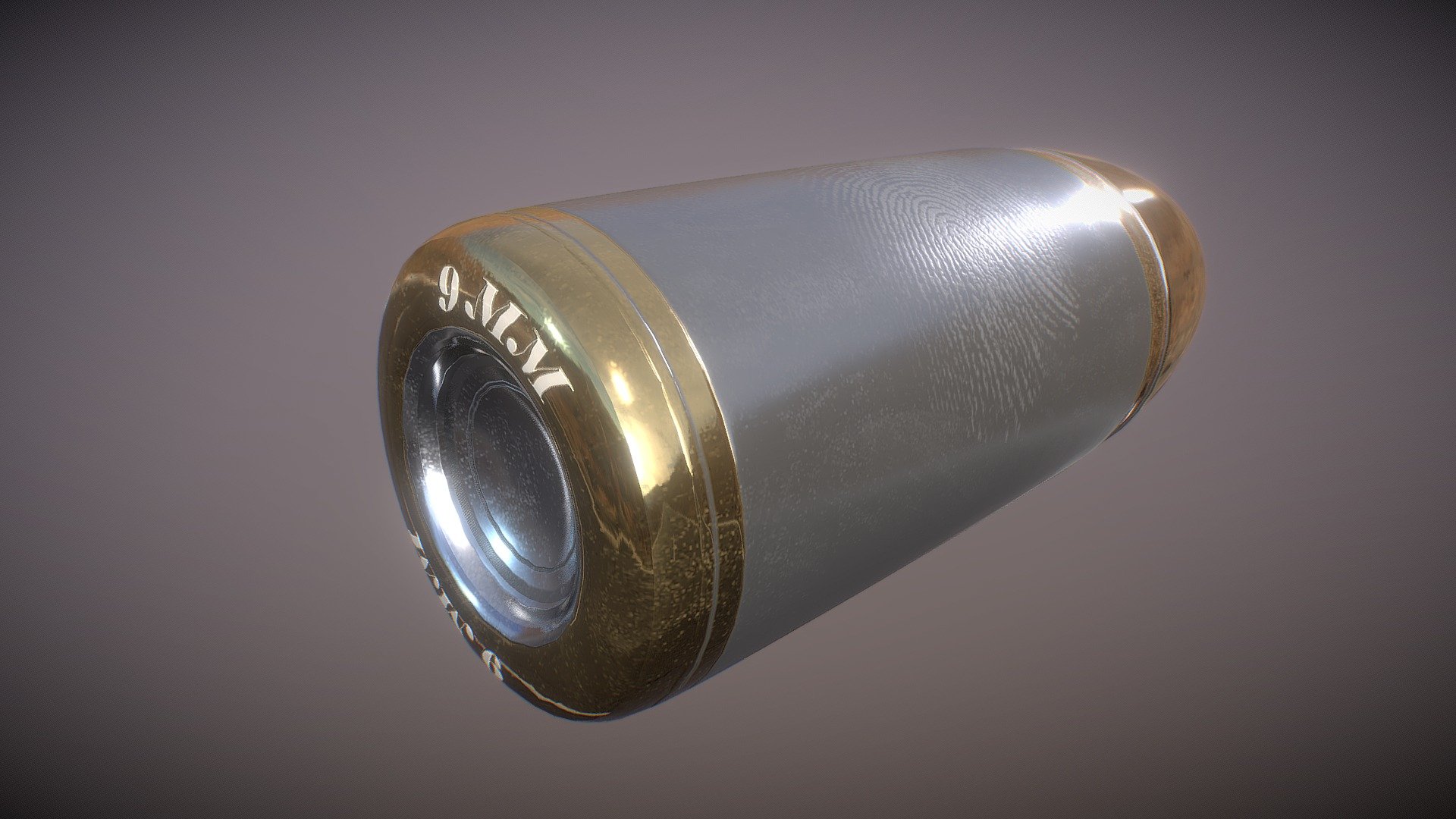 Bullet 9mm + Fingerprint [Free Download] - Download Free 3D model by ...