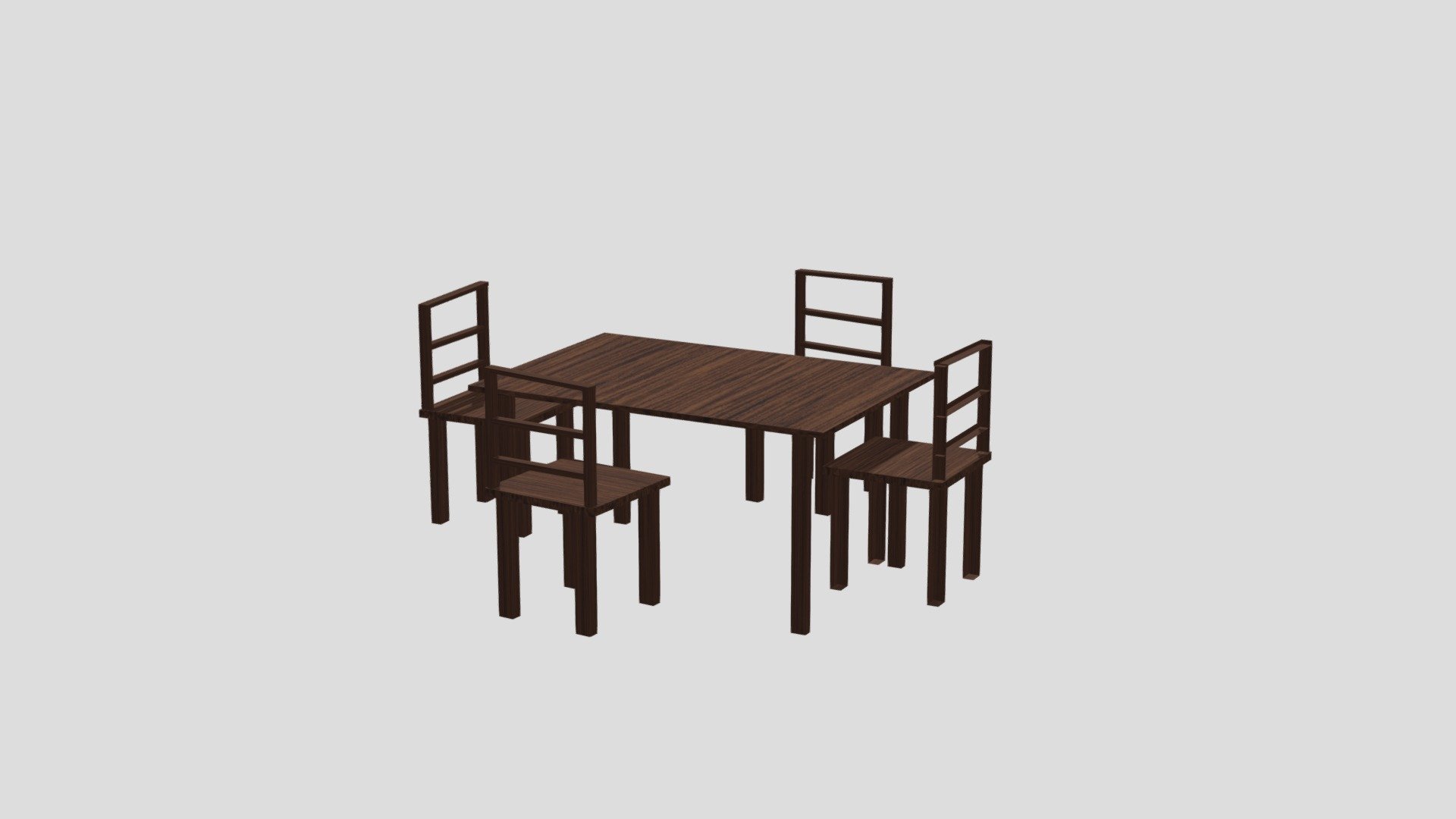 Simple Chair Table 3d Model - Download Free 3D model by Muhammad ...