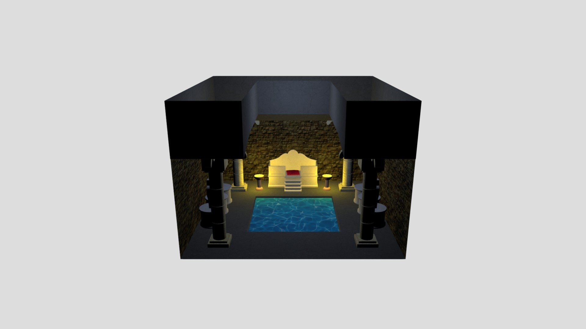 Ancient temple (all textures and lights) - Download Free 3D model by ...