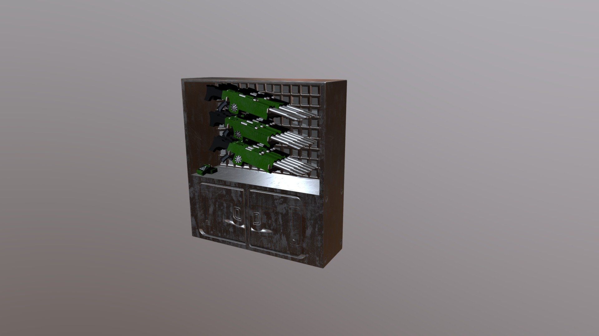 Guns On Rack - 3D model by KreativeKev (@SimsKevin) [3d39e20] - Sketchfab